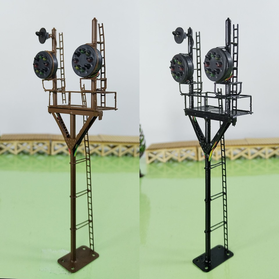 1 x HO scale model railroad tower CPL signal B&O goalpost with bracket ...