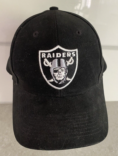 Oakland Raiders NFL Football Black Silver Adjustable Strapback One Size ...