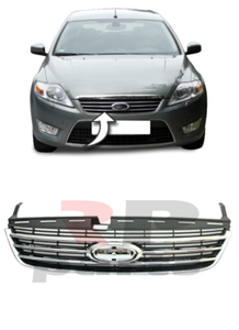 FOR FORD MONDEO MK4 IV 07-10 FRONT CENTER BUMPER RADIATOR GRILLE CHROME ...
