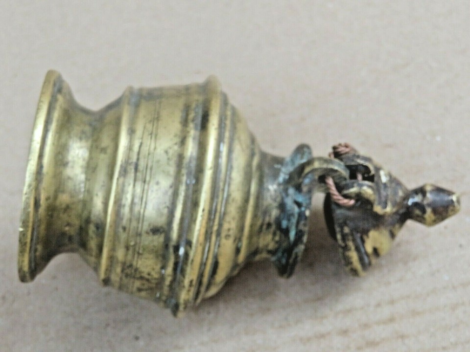 VINTAGE INK POT SOLID BRASS INKWELLDESK TABLE DIP PEN TOOL COLLECTIBLE ...