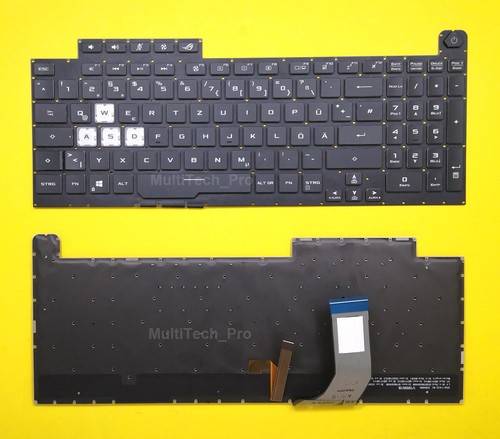 DE Tastatur Asus ROG Strix G731 G731G G731GW Series mit RGB Farbige ...