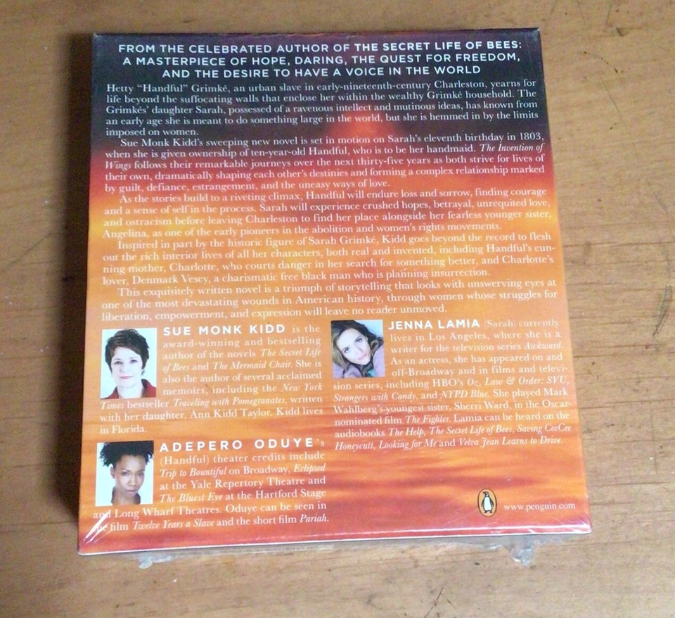 The Invention of Wings: A Novel Audiobook CD Sue Monk Kidd Unabridged ...