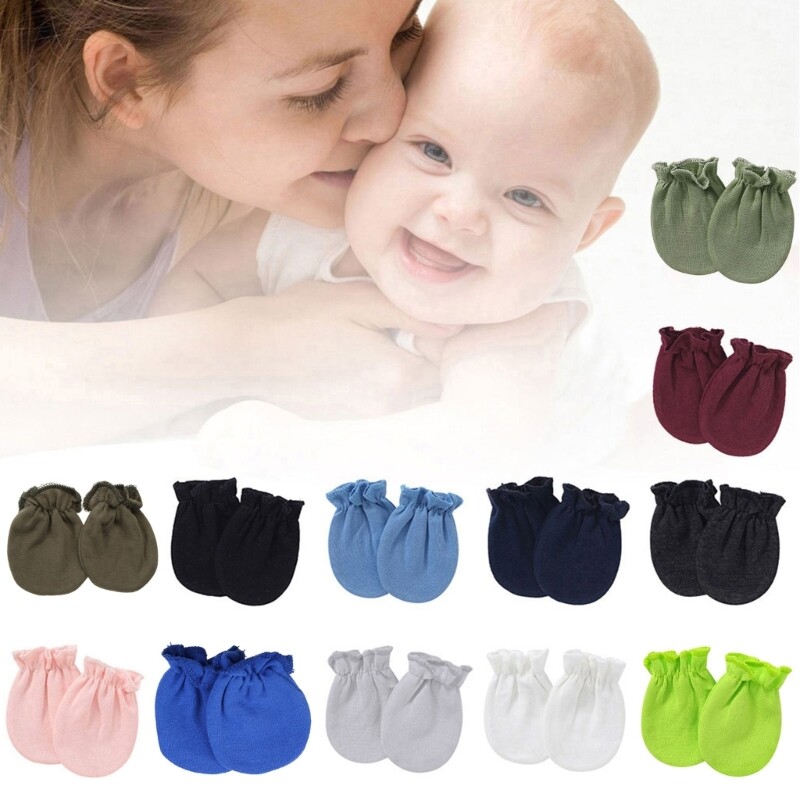 Baby Anti Scratching Soft Cotton Gloves Hand Socks for Protection ...