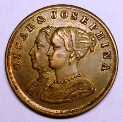 Oscar & Josephina Wedding Medallion ND (1823?) Sweden | eBay