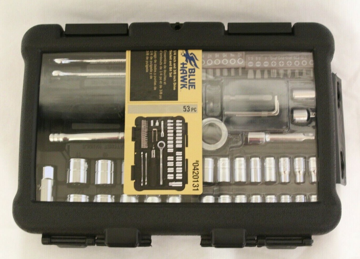 BLUE HAWK 53 PC SOCKET AND BIT SET #0420131 | eBay