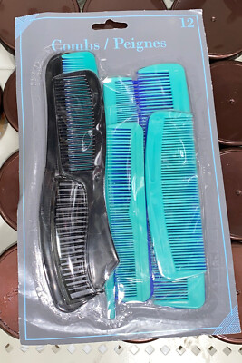 12 PACK SET OF VARIETY HAIR COMBS FOR MEN & WOMEN BRAND NEW ...
