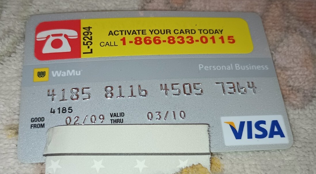 WaMu VISA EXPIRED Silver Debit CREDIT CARD 2010 Prop | eBay