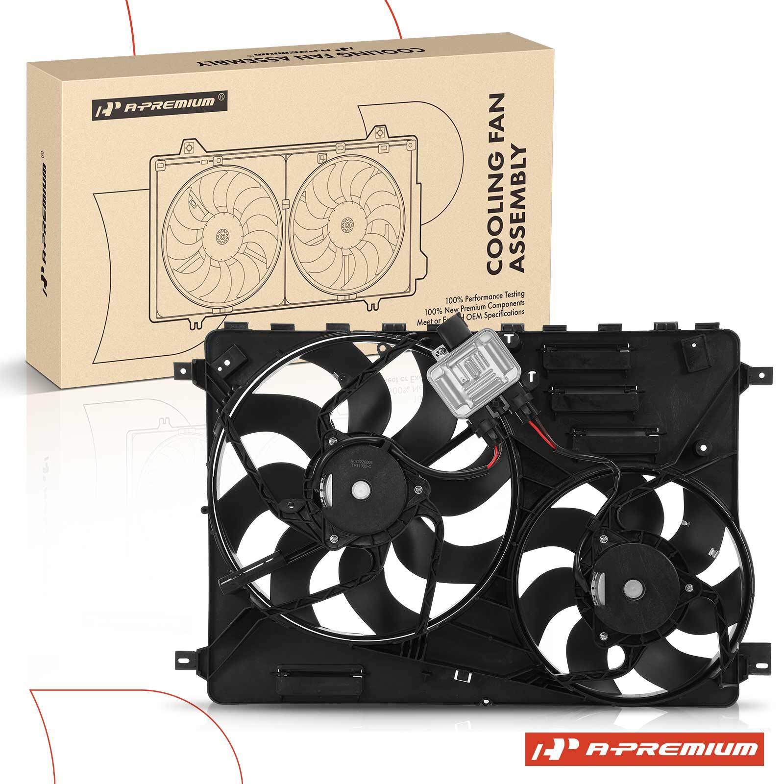 Dual Radiator Cooling Fan Assembly w/ Control Module Shroud for Land ...