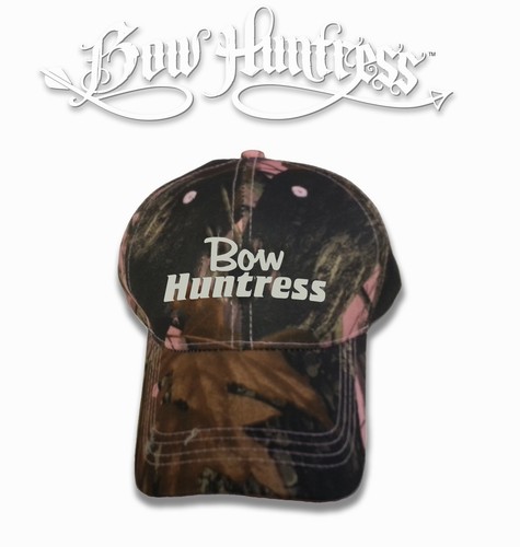 Bow huntress Hat bow hunting pink camo cap womens hunter compound bow ...