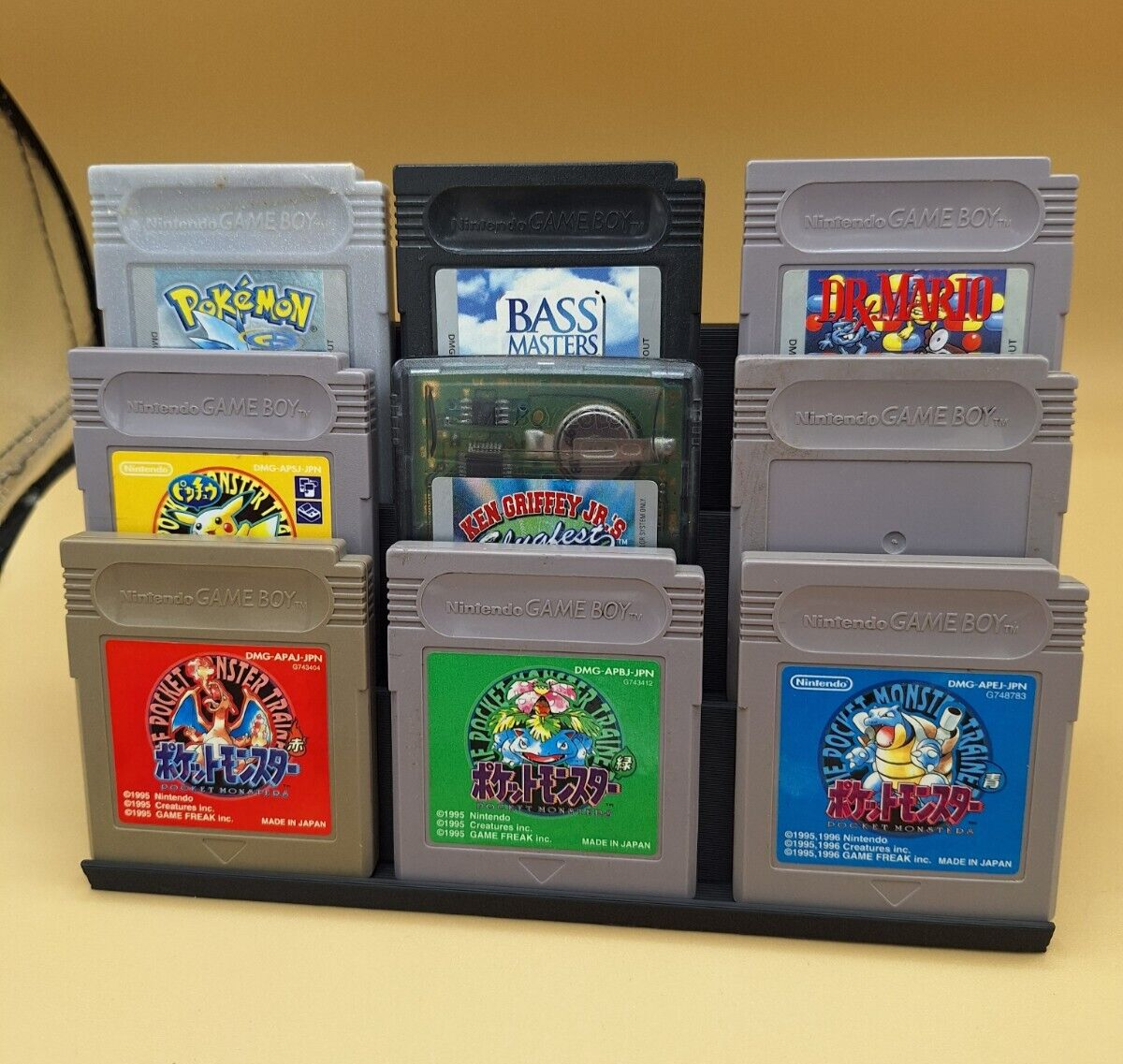 Game Boy Advance Cartridge Display Stand, Tiered, 9 or 16 carts, 3D ...