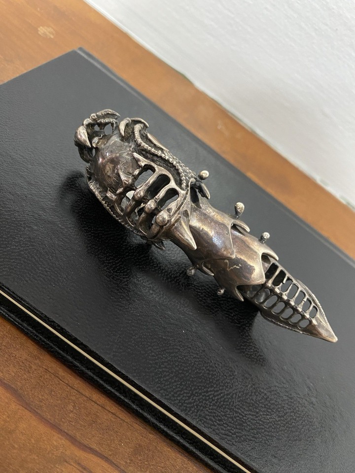 Handmade .925 Sterling Silver Full Finger Ring, Finger Shield Size 8 ...