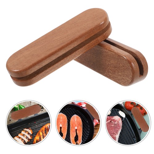 2 Pcs Lodge Silicone Handle Cast Grill Plate Chopsticks Storage Rack ...