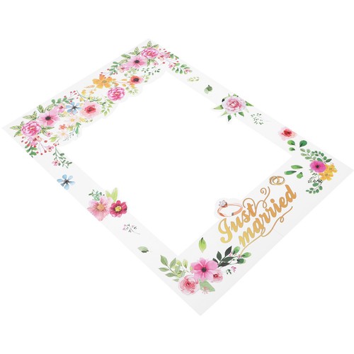 Exquisite Floral Printing Paper Photo Frame Romantic Photo Booth Props ...