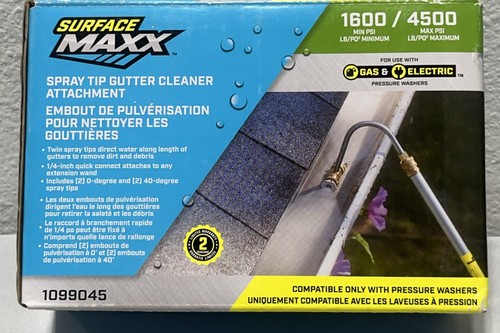 Surface Maxx Spray Tip Gutter Cleaner Attachment Compatible w/ Pressure ...