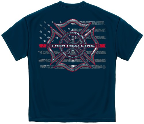 New FIREFIGHTER THIN RED LINE T SHIRT LICENSED SHIRT | eBay