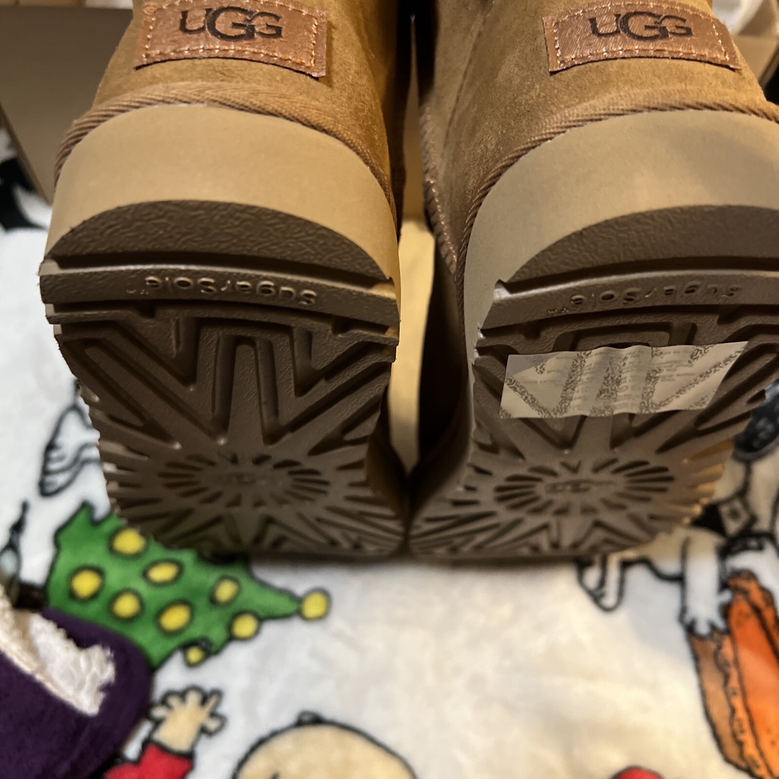 Ugh Bailey 2 Suede Bows In Chestnut Size 9 New In Box | eBay