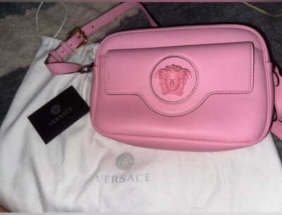 VERSACE Medusa Leather Shoulder Camera Bag Pink | eBay