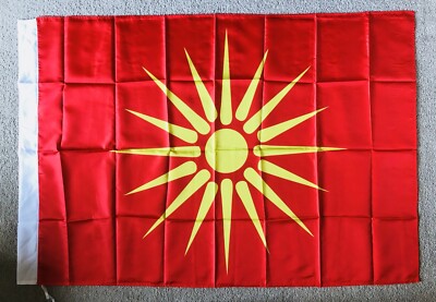 MACEDONIA Flag Large Size: 150X 90cm Virginia Sun Macedonian Flag ...