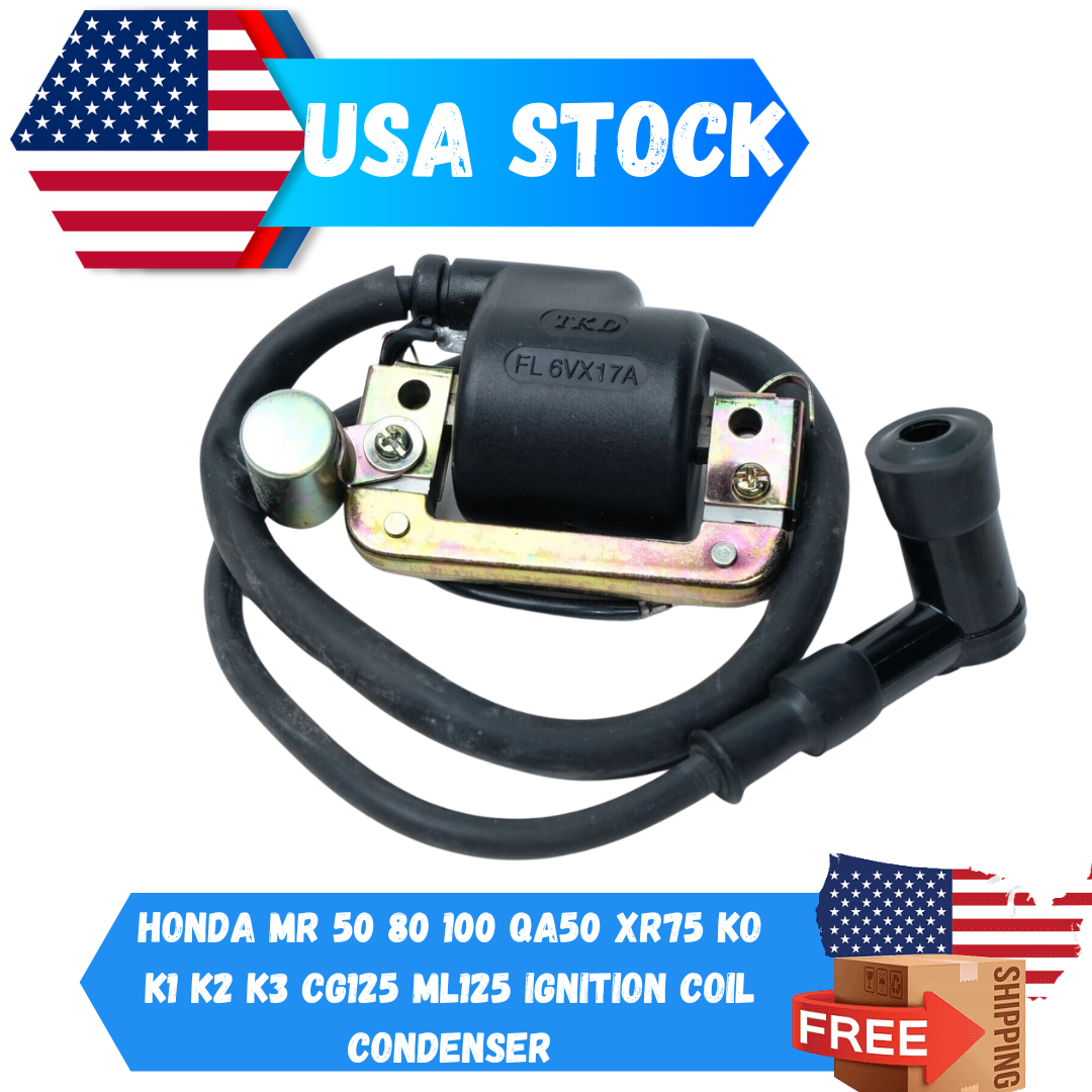 Honda MR 50 80 100 QA50 XR75 KO K1 K2 K3 CG125 ML125 Ignition Coil Condenser | eBay