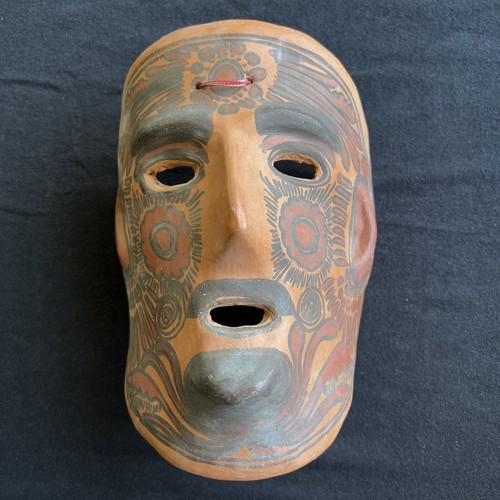 MEXICO MEXICAN POTTERY CEREMONIAL MASK MAYAN MOTIF STYLE | eBay Australia