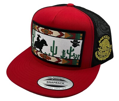 DE RANCHO HAT CON EL CHAPO GUZMÁN HAT RED BLACK MESH MÉXICO | eBay