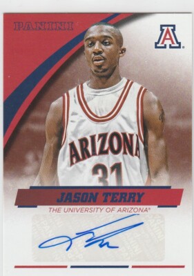 JASON TERRY 2016 ARIZONA PANINI COLLEGIATE AUTOGRAPH AUTO SIGNATURE JT ...