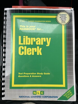 LIBRARY CLERK(PASSBOOKS) By Jack Rudman 9780837319315| eBay