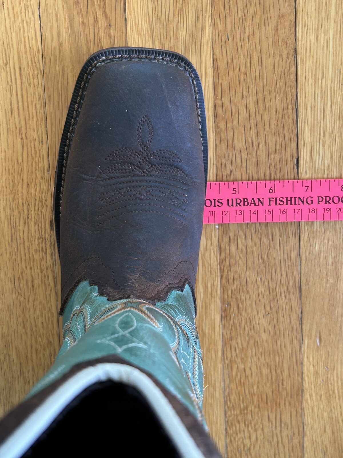Justin Gypsy Raya Teal Turquoise/Brown Leather Cowgir… - Gem