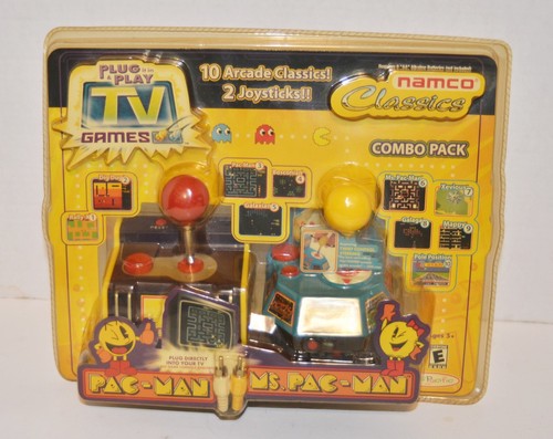 Namco Jakks Plug & Play TV Games Classics Pac Man & Mrs Pac Man New ...