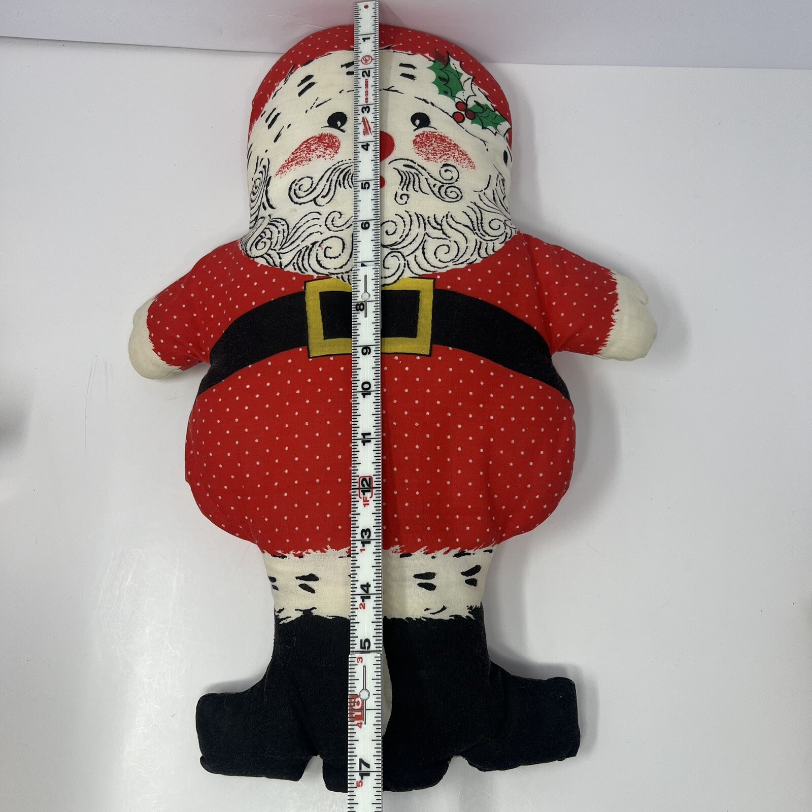 Vintage Santa Claus Throw Pillow Form Cut n Sew Handmade Christmas 18 ...