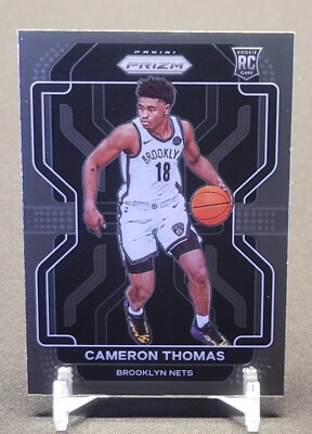 2021-22 Panini Prizm Cameron Thomas Base Prizm Rookie RC #297 Brooklyn ...