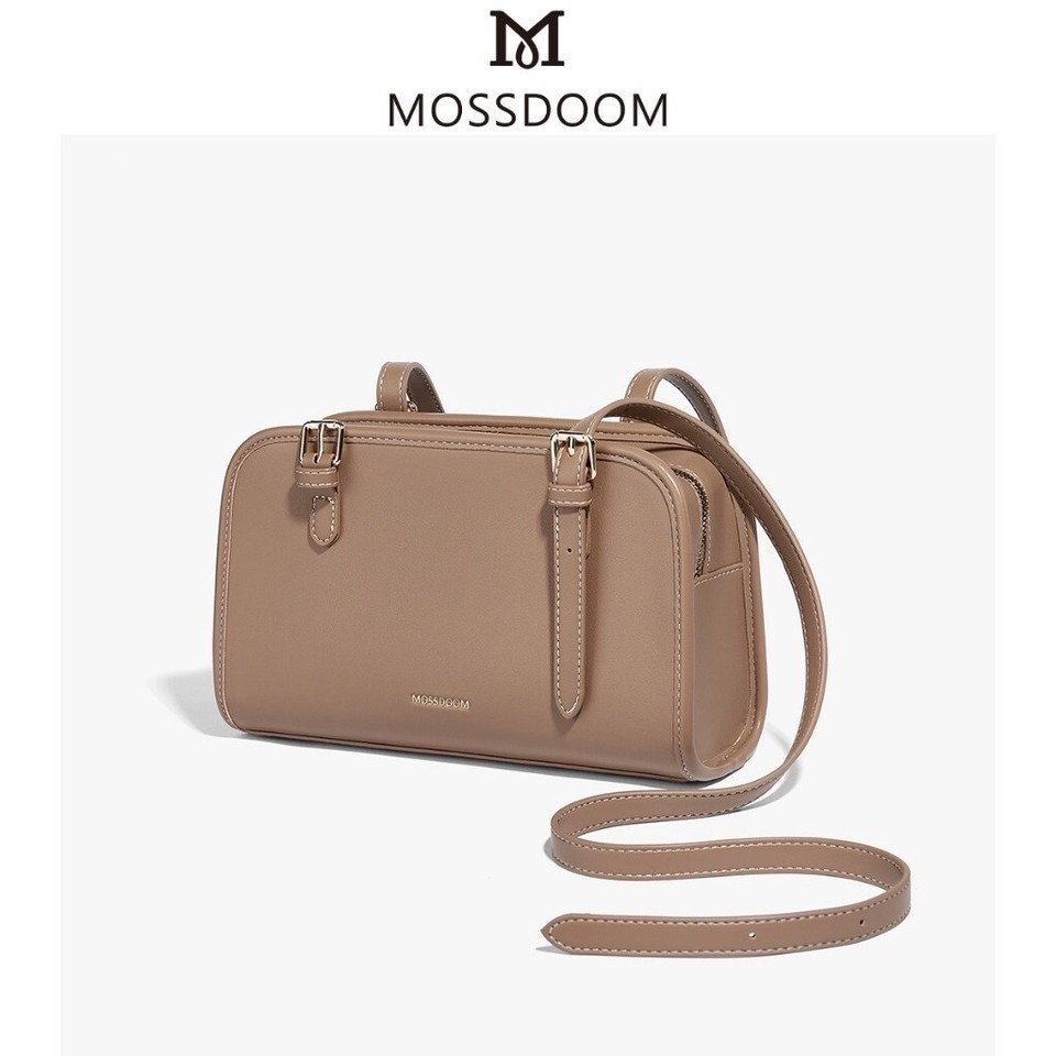 MOSSDOOM Shoulder Bag Black White Brown Milnimal Simple Square Shape ...