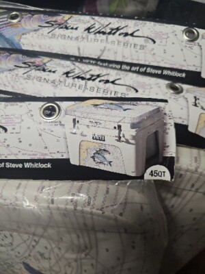 Yeti cooler cushion wrap Steve Whitlock Signature double fish map ...