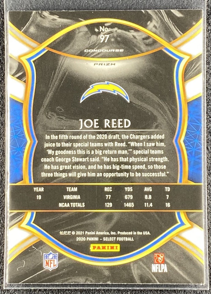 2020 Select Joe Reed Rookie Card Silver Prizm Concourse Level #97 ...