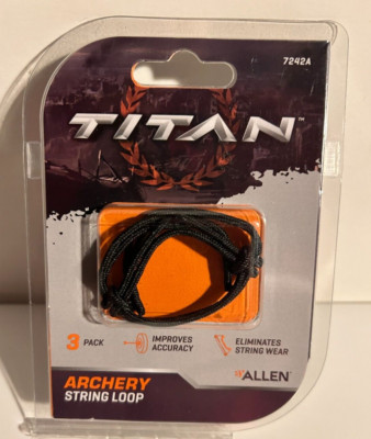 Black Titan Archery String Loop - 3 strings per Pack | eBay