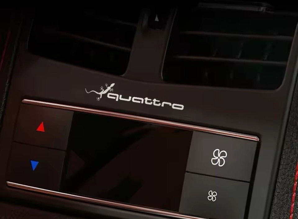 Audi Quattro Gecko Aluminum Car Interior Stickers Badges Emblem x2 | eBay