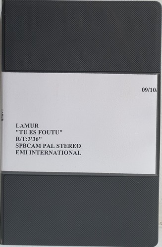 LAMUR "TU ES FOUTU" (PROMO, Betacam SP, PAL, Stereo) | eBay