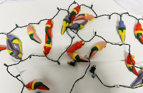 Vintage Blow Mold Parrot String Lights RV Camper Patio 2 Sets Of 9 ...