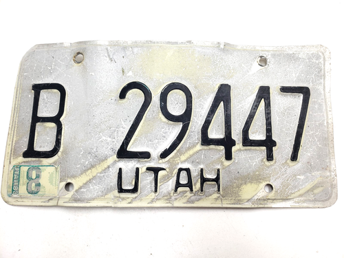 Vintage Utah 1983 License Plate, B 29447 | eBay