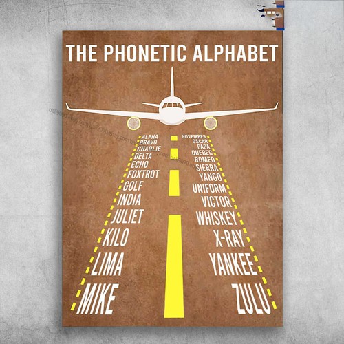 Airport Poster - The Phonetic Alphabet, Alpha, Bravo, Charlie, Delta ...