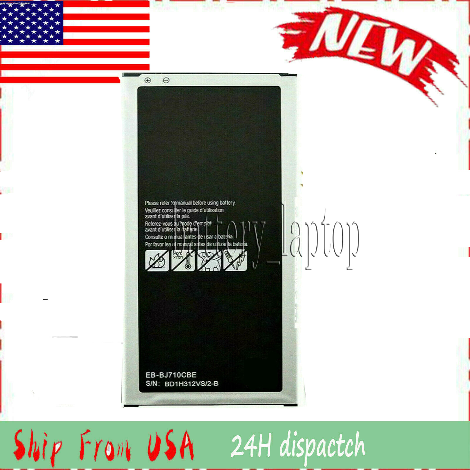 For Samsung Battery Galaxy J7 J710 SM-J727V J727 EB-BJ710CBU 3300mAh | eBay