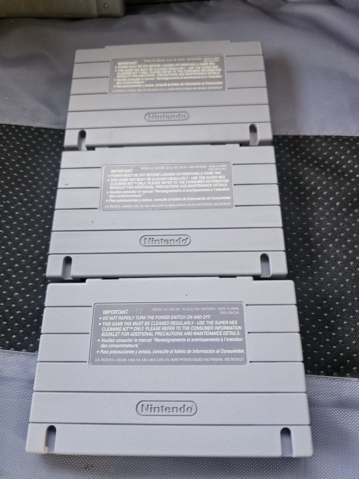 Vintage Super Nintendo Nes Games Lot Of 6 Pre Owned Untested Condition ...