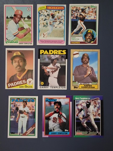 9 Card Lot Garry Templeton - Cardinals, Padres Excellent condition | eBay