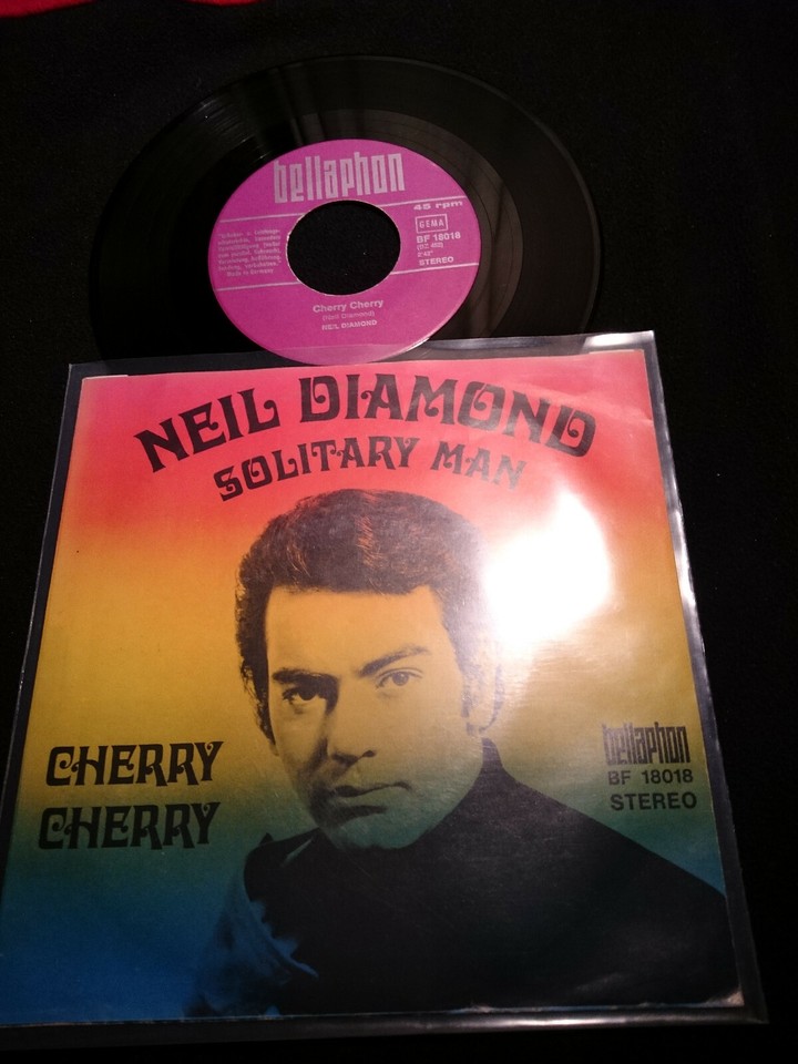 Neil Diamond Solitary Man/Cherry German 60s Bellaphone Single NM | eBay