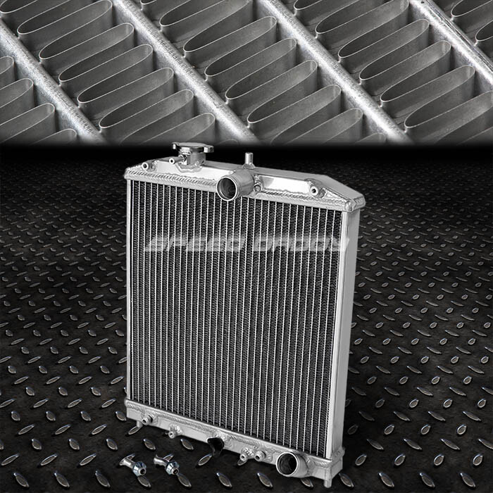 2-ROW FULL ALUMINUM RACING RADIATOR+PURPLE BRACKET FOR CIVIC EK/EM D16 ...