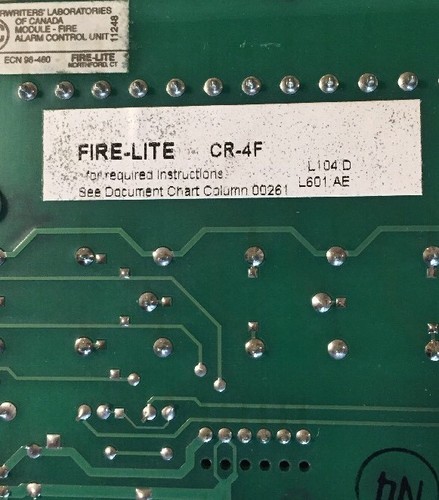 Fire Lite CR-4F Control Relay Module For Sensiscan 2000 Fire Alarm | eBay