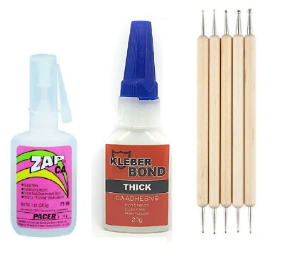 PACER ZAP 'THIN' PT08 & Kleber Bond CA Adhesive Glue 'THICK' & 5 ...