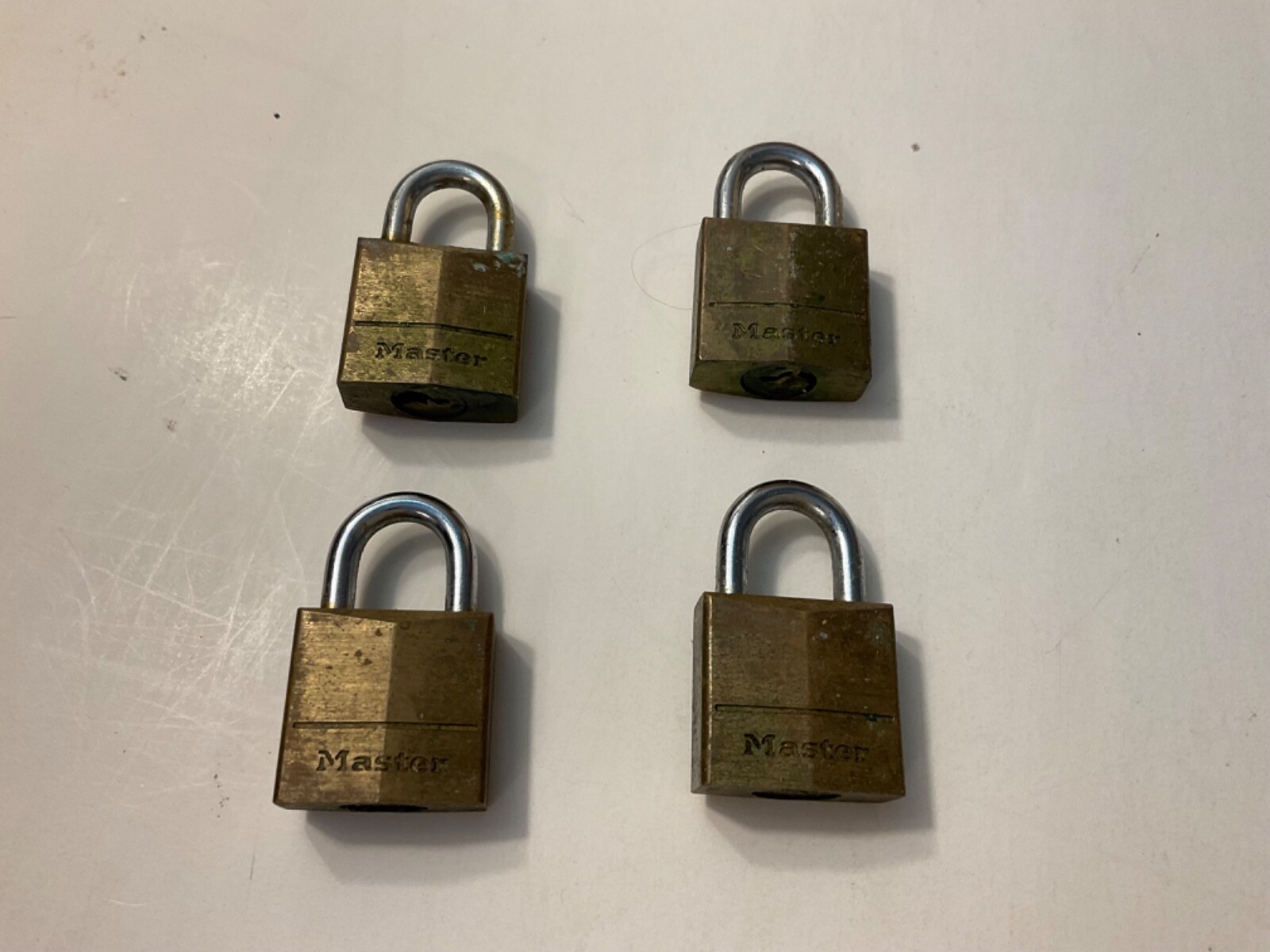 Lot of 4 Vintage Brass Master Pad Locks No Keys | eBay