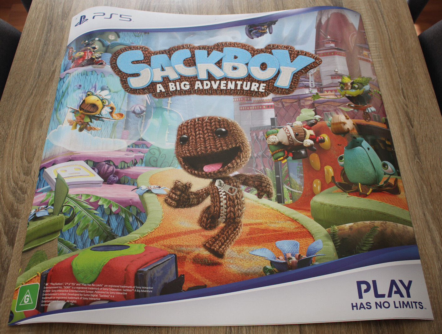 Sackboy A Big Adventure Playstation Promo Poster Double Sided PS5 ...