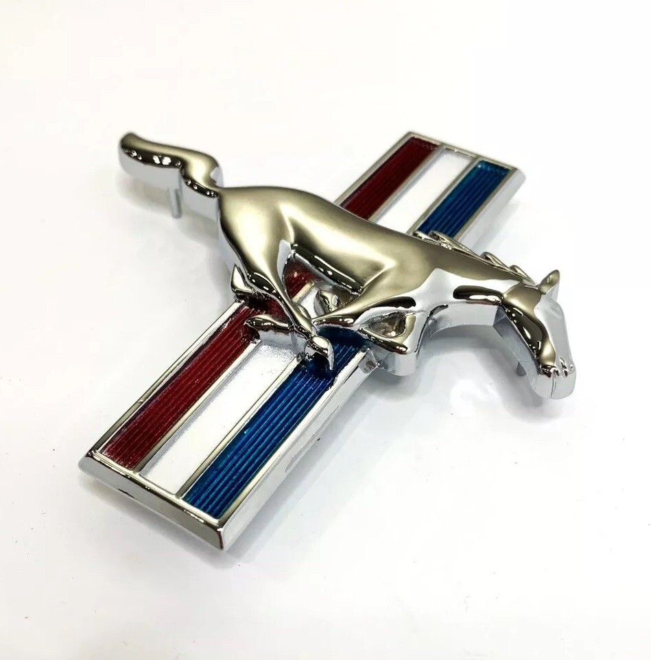 Tri Bar Running Pony Front Fender Emblems for 1964-1966 Ford Mustang | eBay